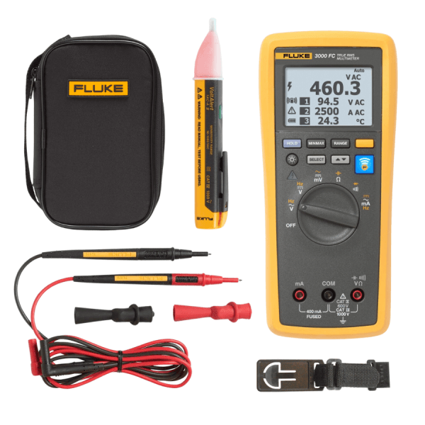 Fluke 3000FC Combo Kit w/AC2II Voltage Tester & Accessories - Test4Less
